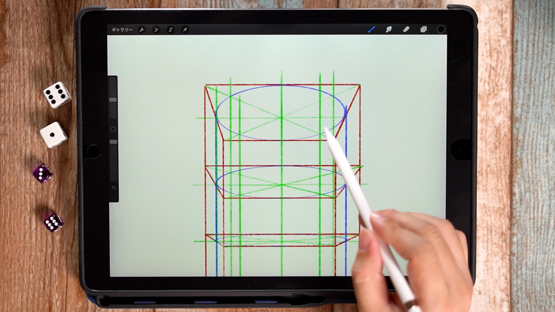 [One-point and two-point perspective]How to draw “Spiral Staircase ...