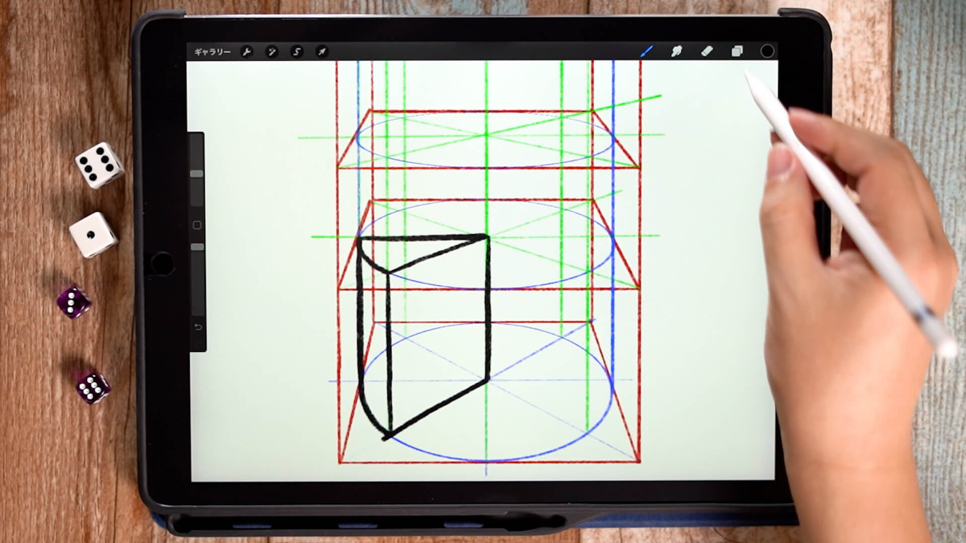 [One-point and two-point perspective]How to draw “Spiral Staircase ...